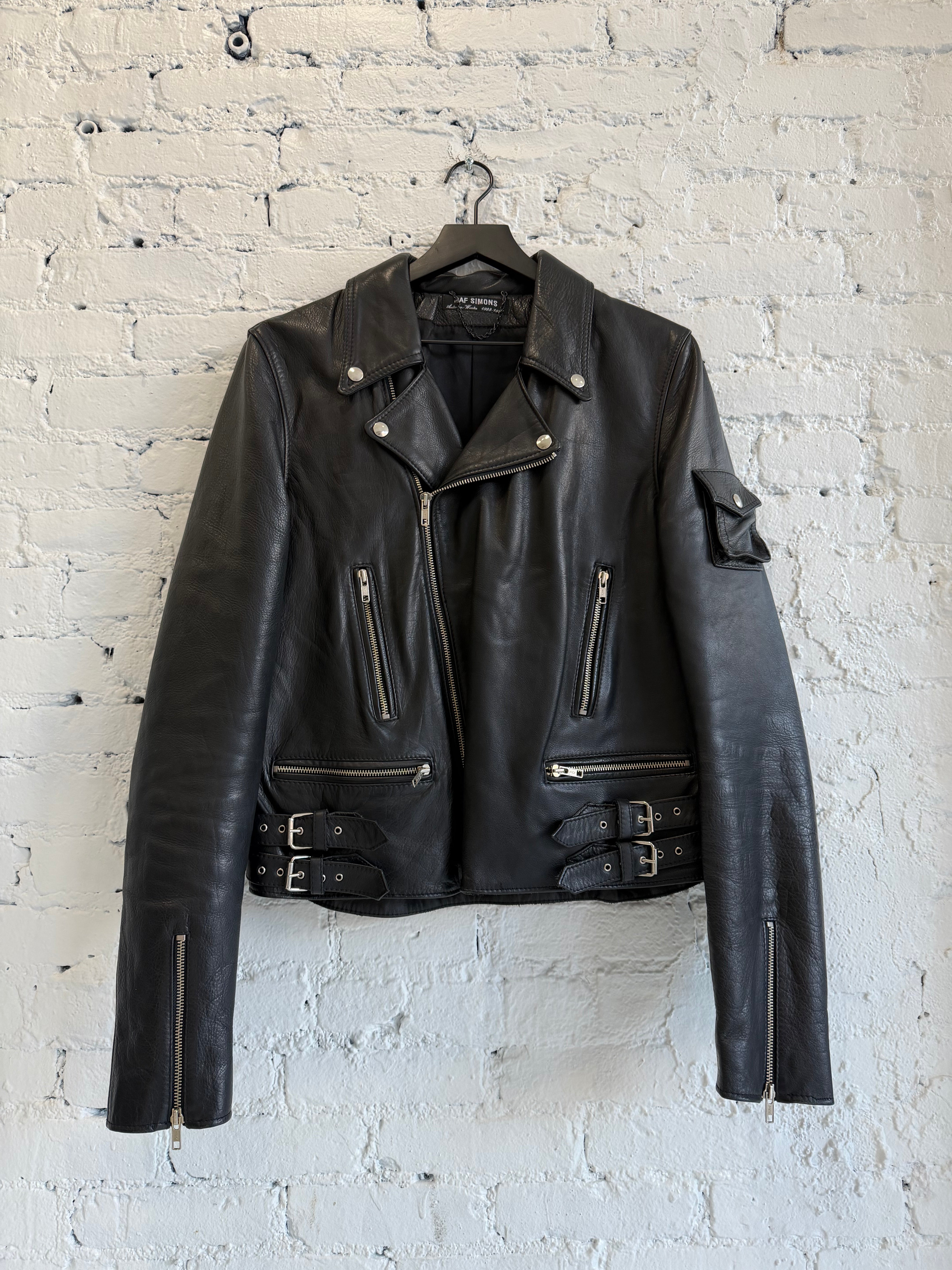 A/W 1998-99 RAF SIMONS ‘RADIOACTIVITY’ LEATHER JACKET – Lost Files NYC